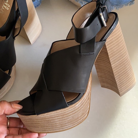 Shellys London | Shoes | Shellys Lauren Black Leather Platform | Poshmark